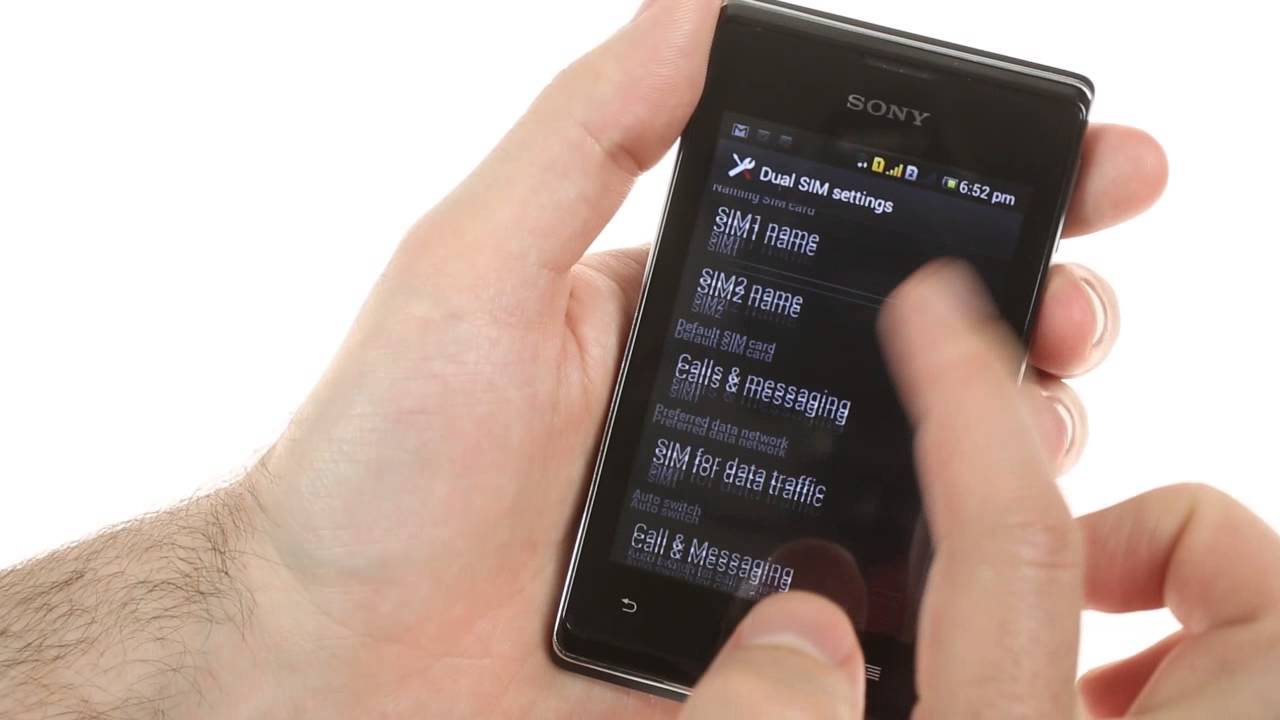 Sony Xperia E dual user interface - YouTube