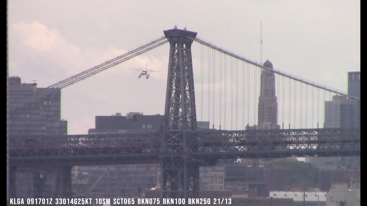 East River Float Plane Spotting with Go Around due to sea traffic - YouTube