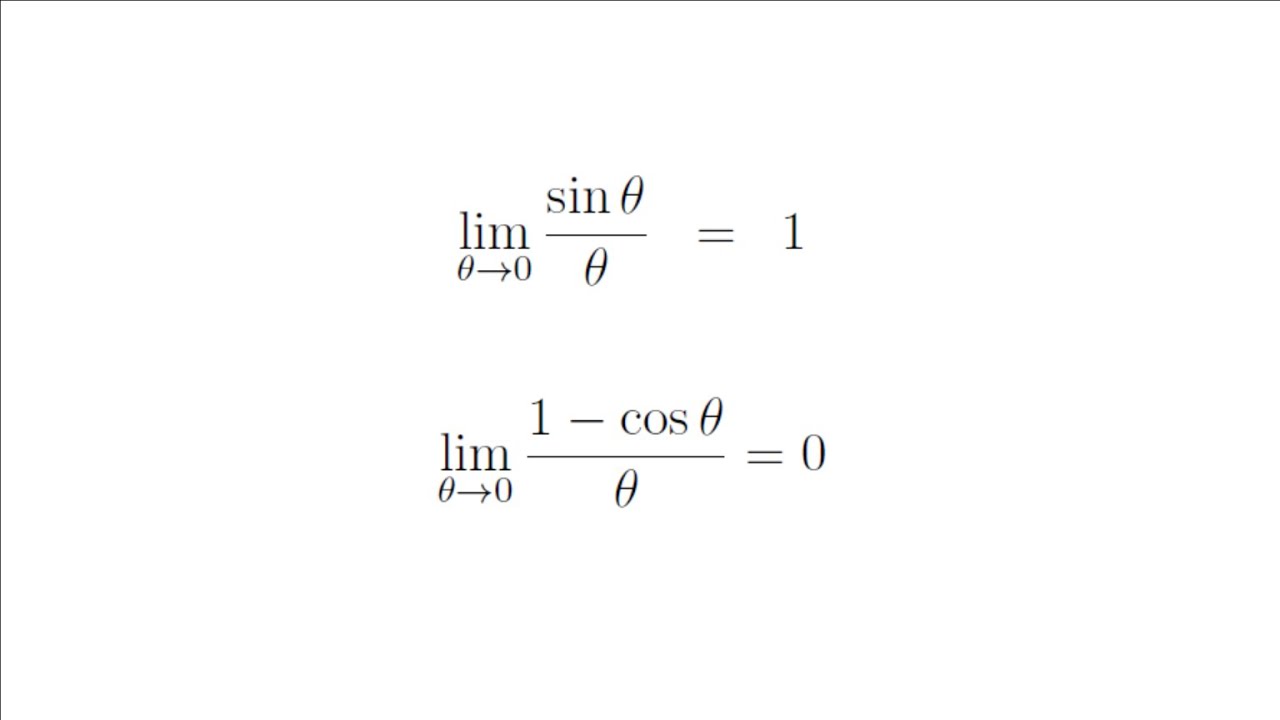 Fundamental Trigonometric Limits YouTube