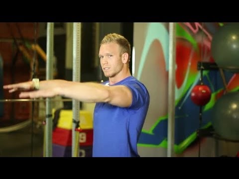Standing Overhead Cable Pulldowns With Both Arms for the Back : Upper Body Exercises - YouTube
