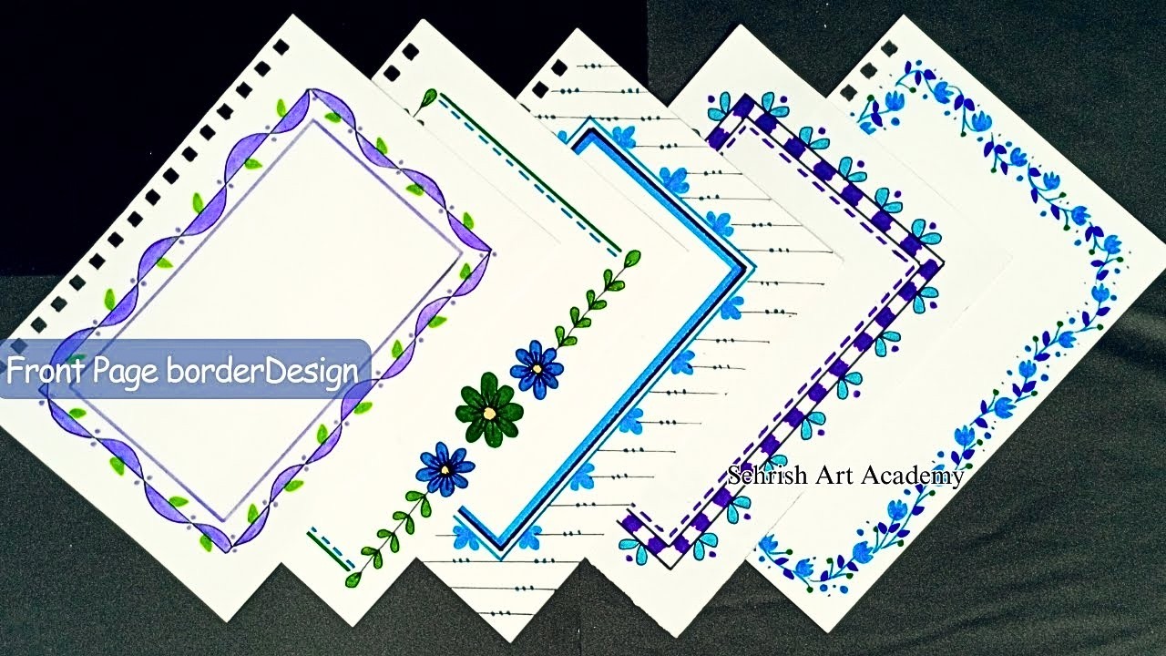 BEAUTIFUL EASY AND SIMPLE BORDER DESIGN FOR PROJECT WORK|FRONT PAGE ...
