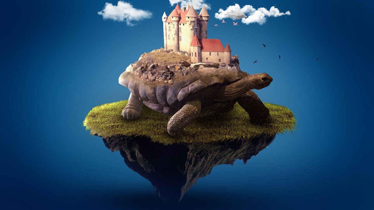 Giant Turtle City photo manipulation - photoshop tutorial - YouTube