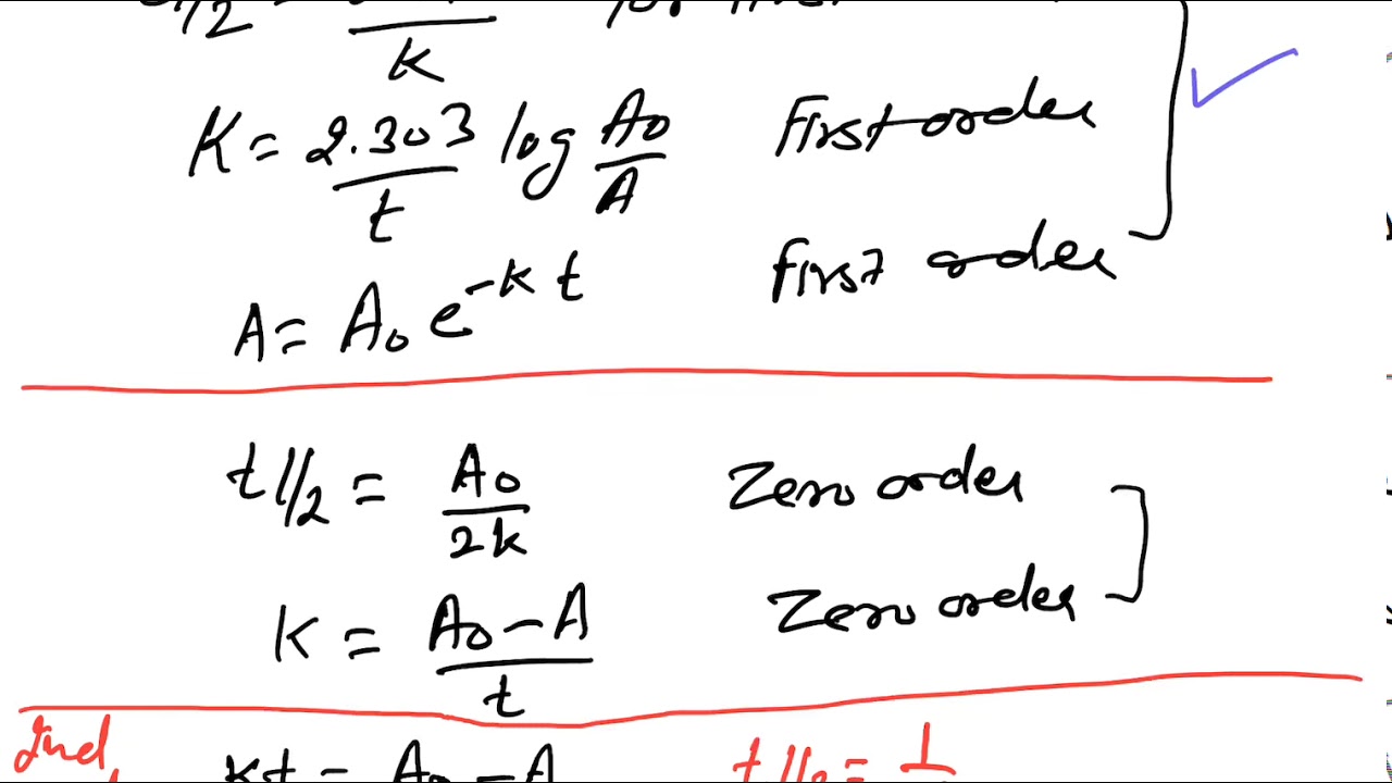 Rate law numerical and reversible rate law equation - YouTube