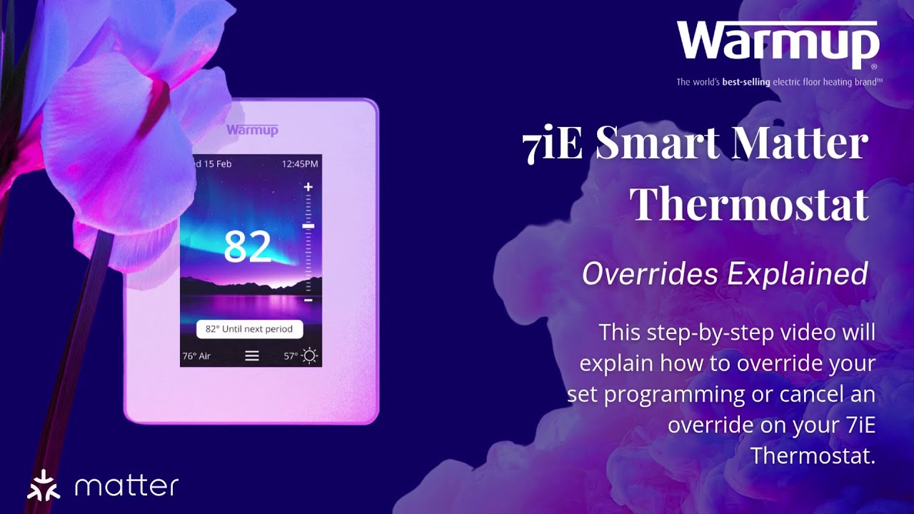 Override a Program or Cancel an Override on your 7iE Smart Thermostat ...