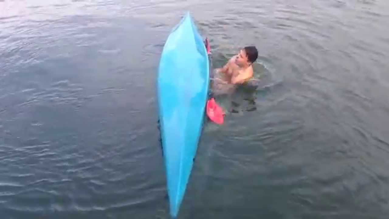 Sea Kayak Self Rescue without paddle float - YouTube