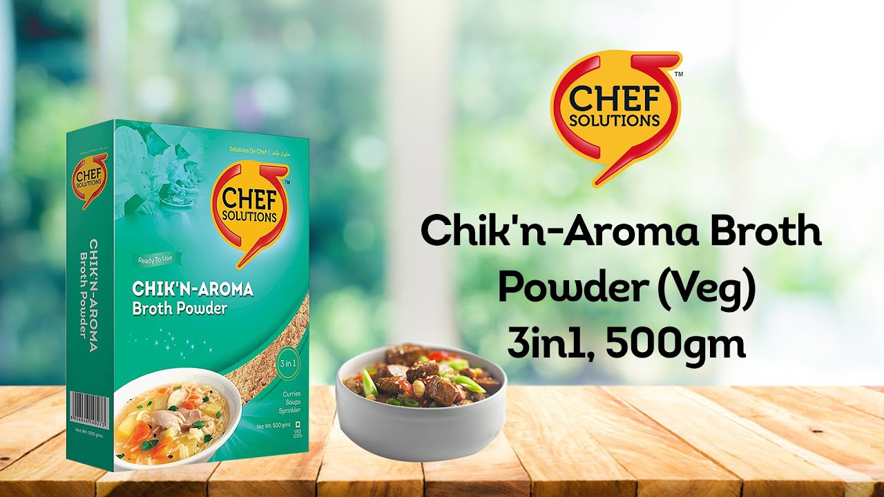 Chef Solutions Chik'n-Aroma Broth Powder | vdofy - YouTube