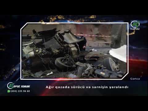 Gəncədə ağır qəza nəticəsində sürücü və sərnişin yaralandı