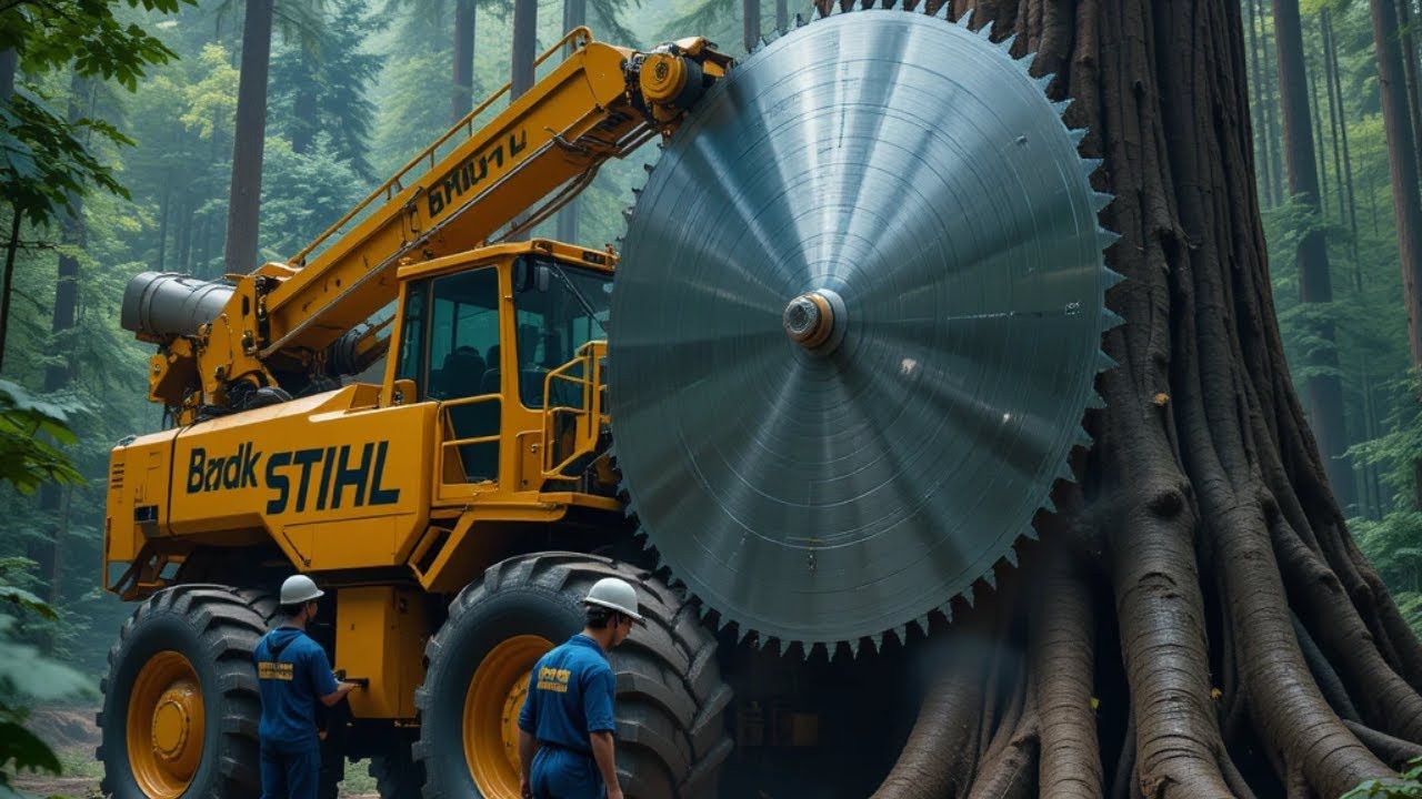 Extreme Dangerous Fastest Big Chainsaw Cutting Tree Machines | Monster ...