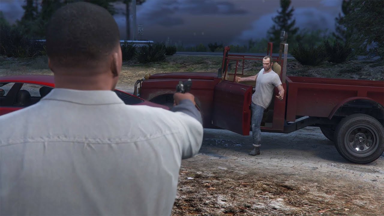GTA 5 PS5 - Franklin Kills Trevor Death Scene (Option A Ending) - YouTube