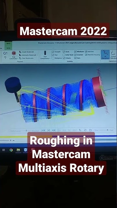 VMC PROGRAMING IN MASTERCAM 2022 MULTIAXIS ADVANCE ROTARY ROUGHING ...