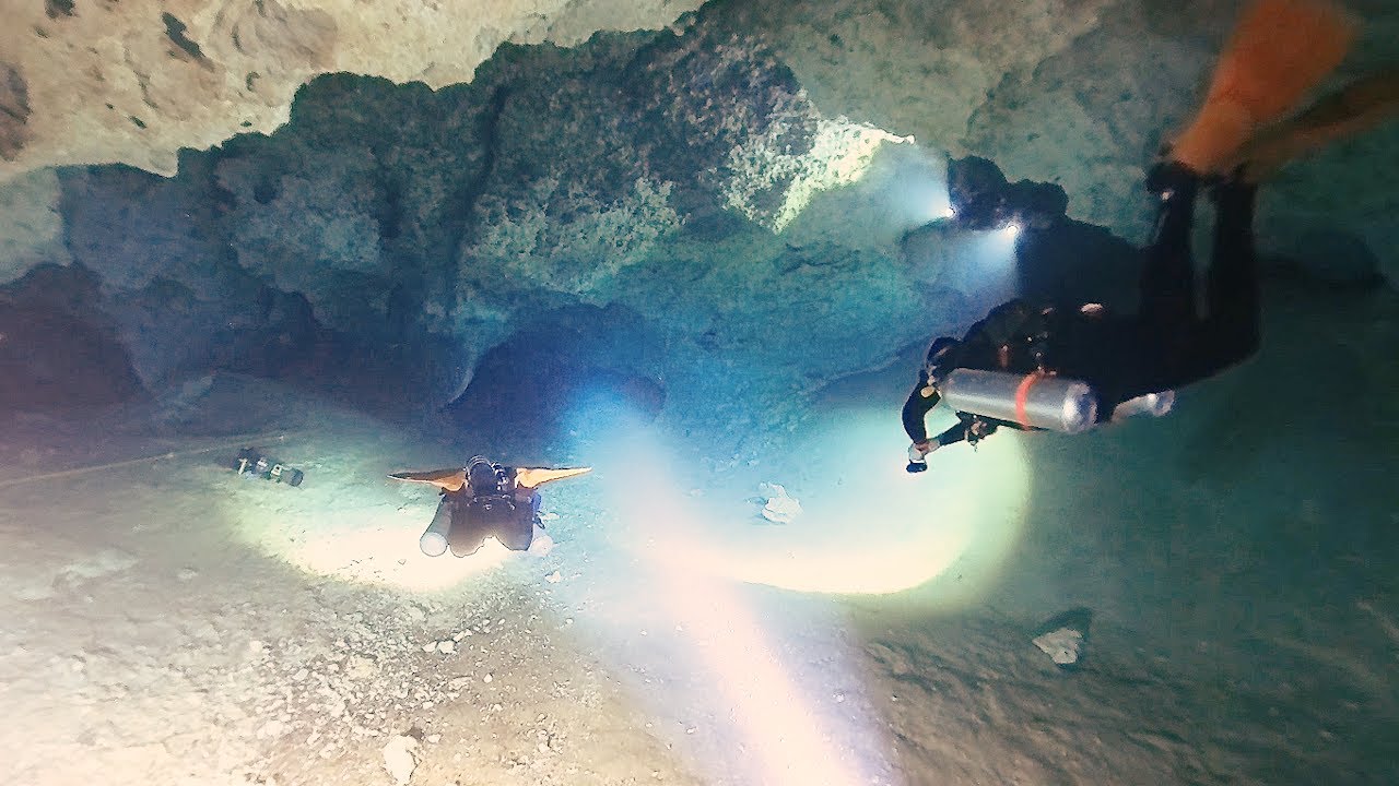 Cave Divers Light it Up! - YouTube