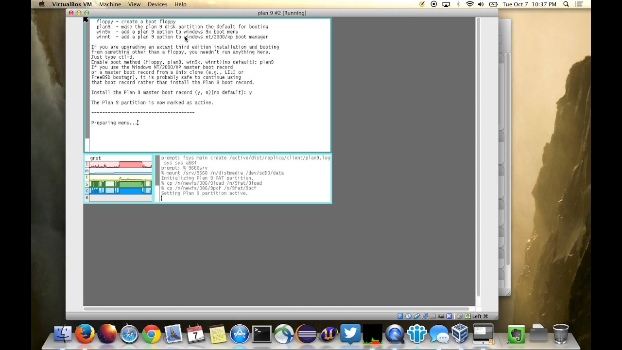 Install Plan 9 OS on VirtualBox - YouTube