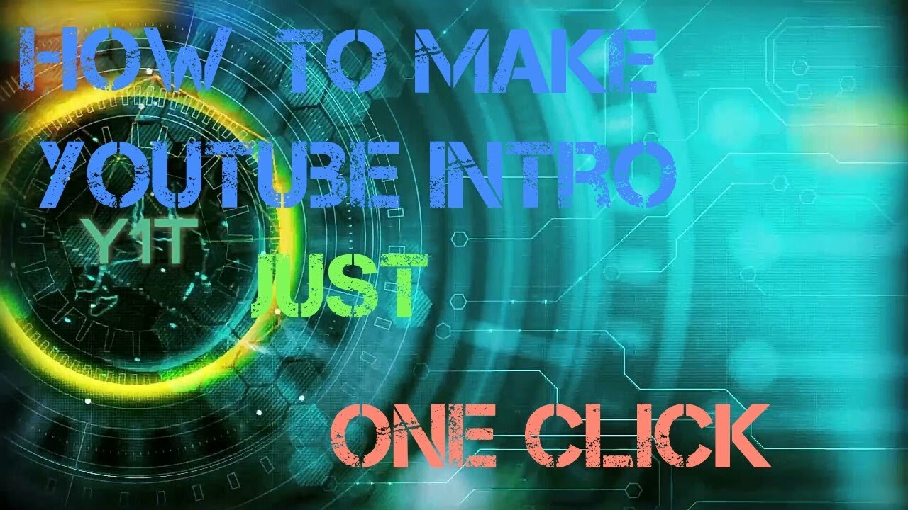 How to make YouTube intro just a one click - YouTube