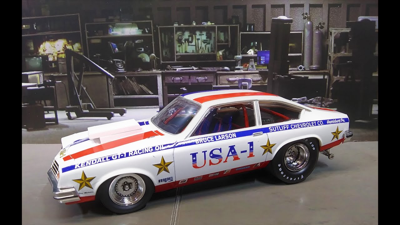 1974 CHEVY VEGA USA-1 PRO STOCK DRAG CAR BRUCE LARSON 1/25 SCALE MODEL ...