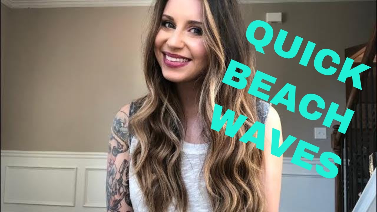 QUICK beach wave tutorial for LONG HAIR - YouTube