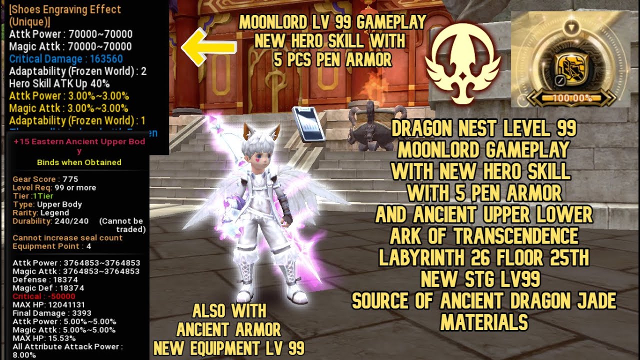 Moonlord Lv 99 Gameplay New Hero Skill + 5 Pen Armor & Ancient Armor ...