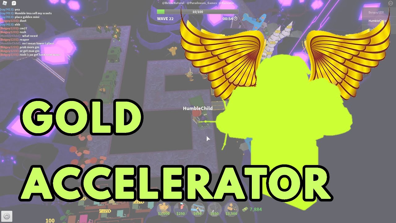 Golden Accelerator Prediction [Tower Defense Simulator ROBLOX] - YouTube