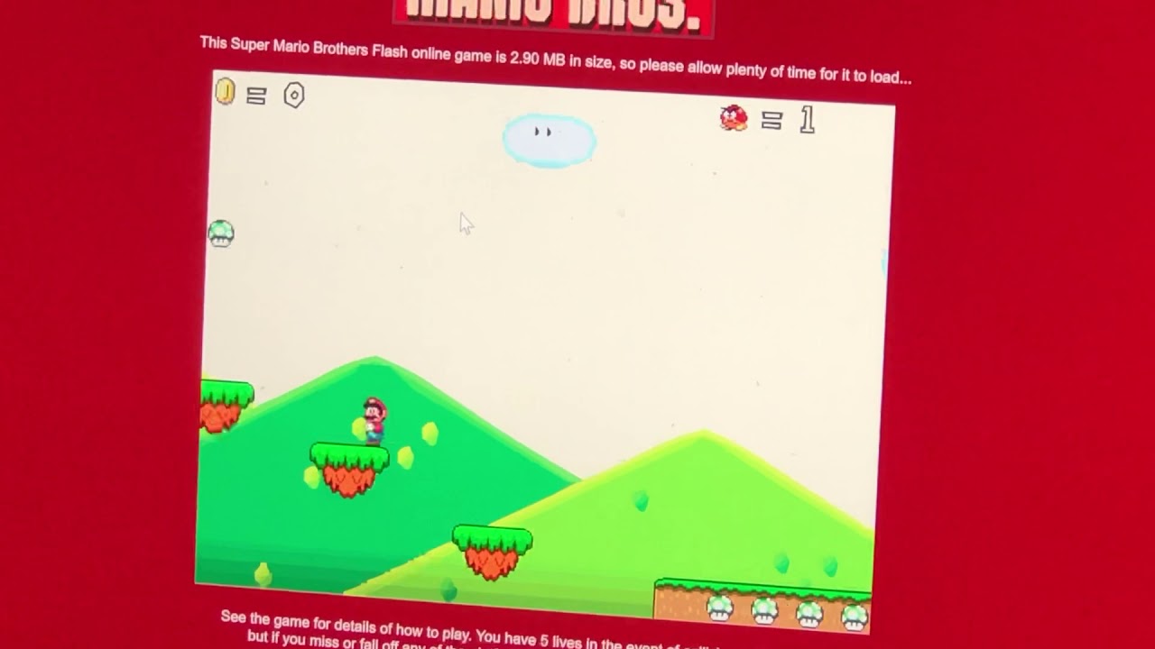 Mario’s Adventure (Flash Game) Gameplay - YouTube