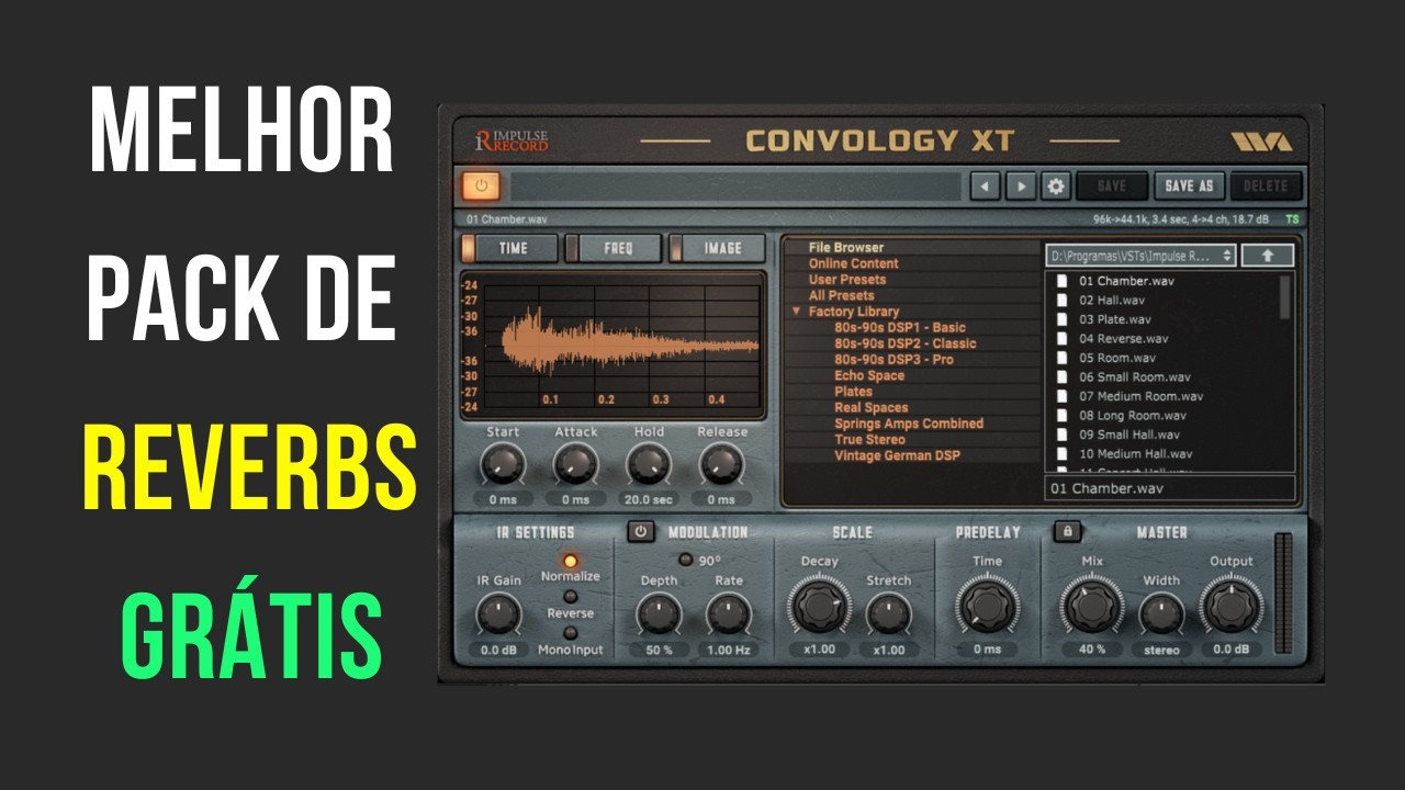 Melhor Pack de Impulse Response de Reverbs Gratuito + Plugin Grátis ...