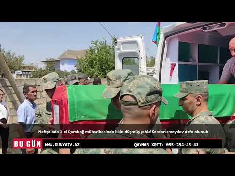 Neftçalada 1 ci Qarabağ müharibəsində itkin düşmüş şəhid Sərdar İsmayılov dəfn olunub