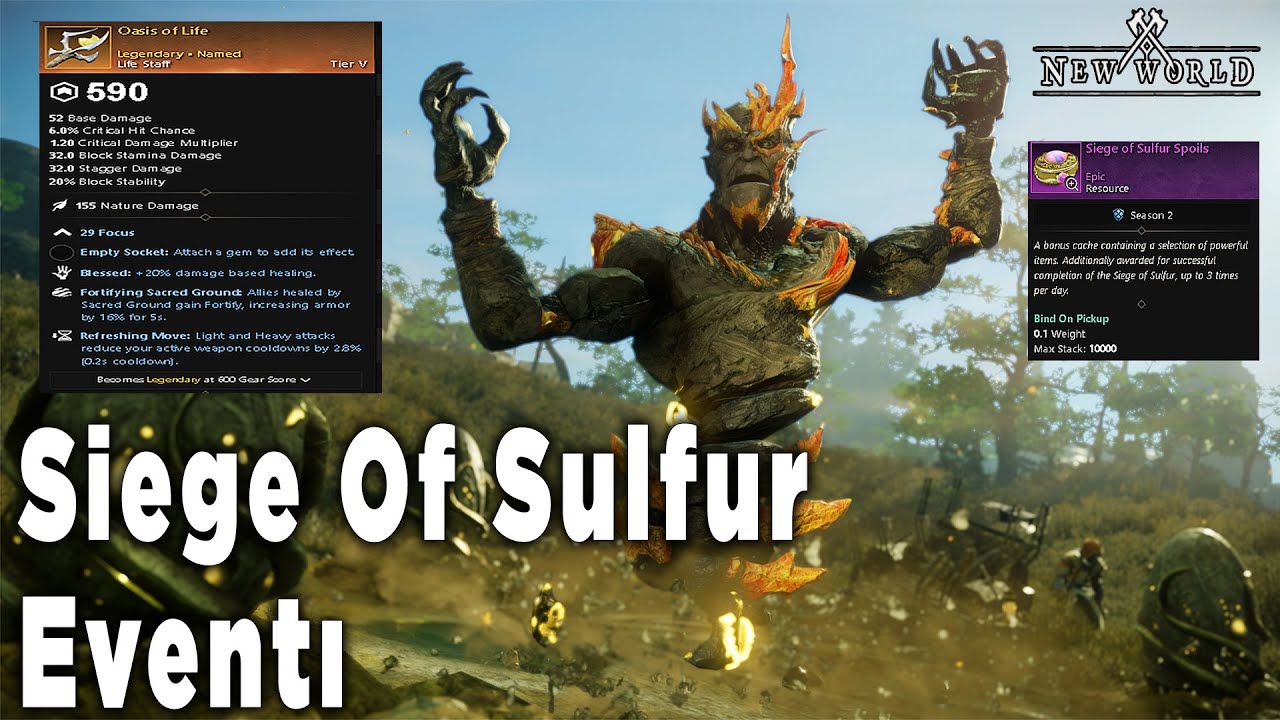 YENİ EVENT SİEGE OF SULFUR | NEW WORLD BÖLÜM 151 - YouTube