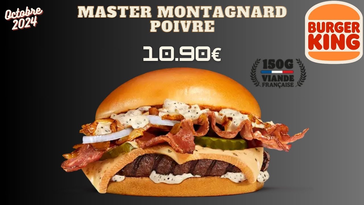 Master Montagnard Raclette Burger King France (2024) - YouTube