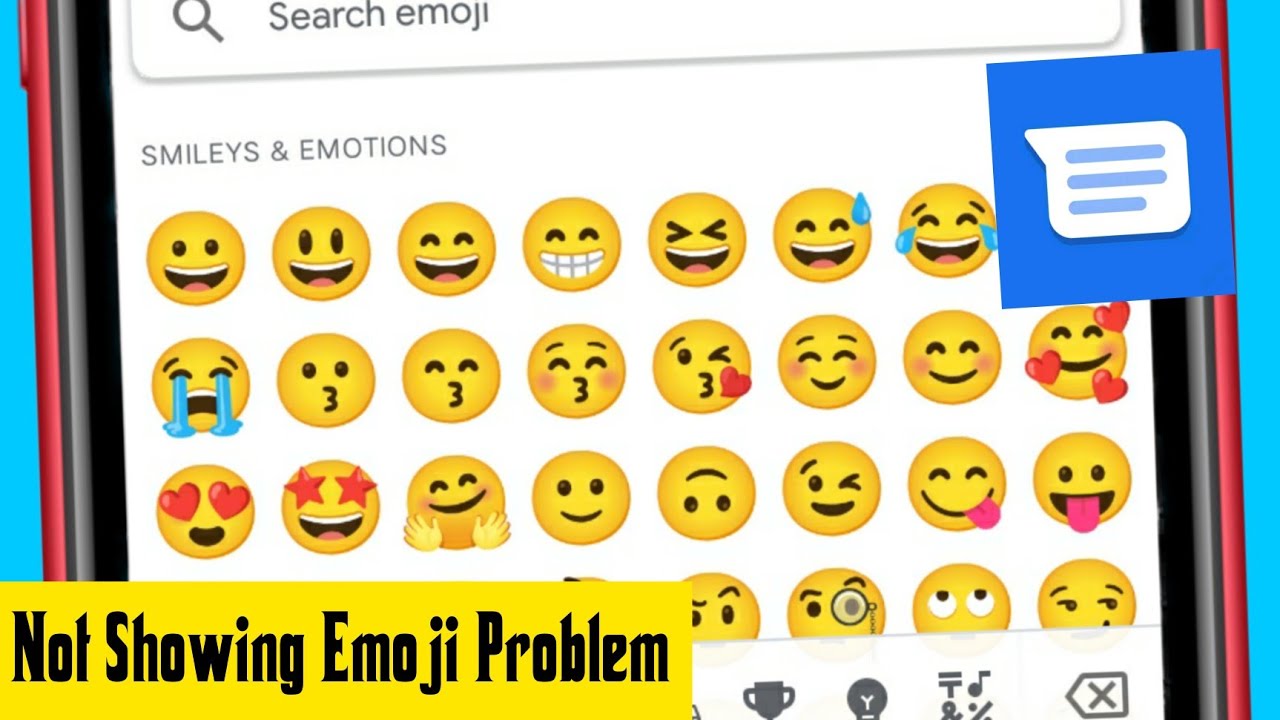 Not Show & Missing Emoji Problem Fixed - Google Message App - YouTube