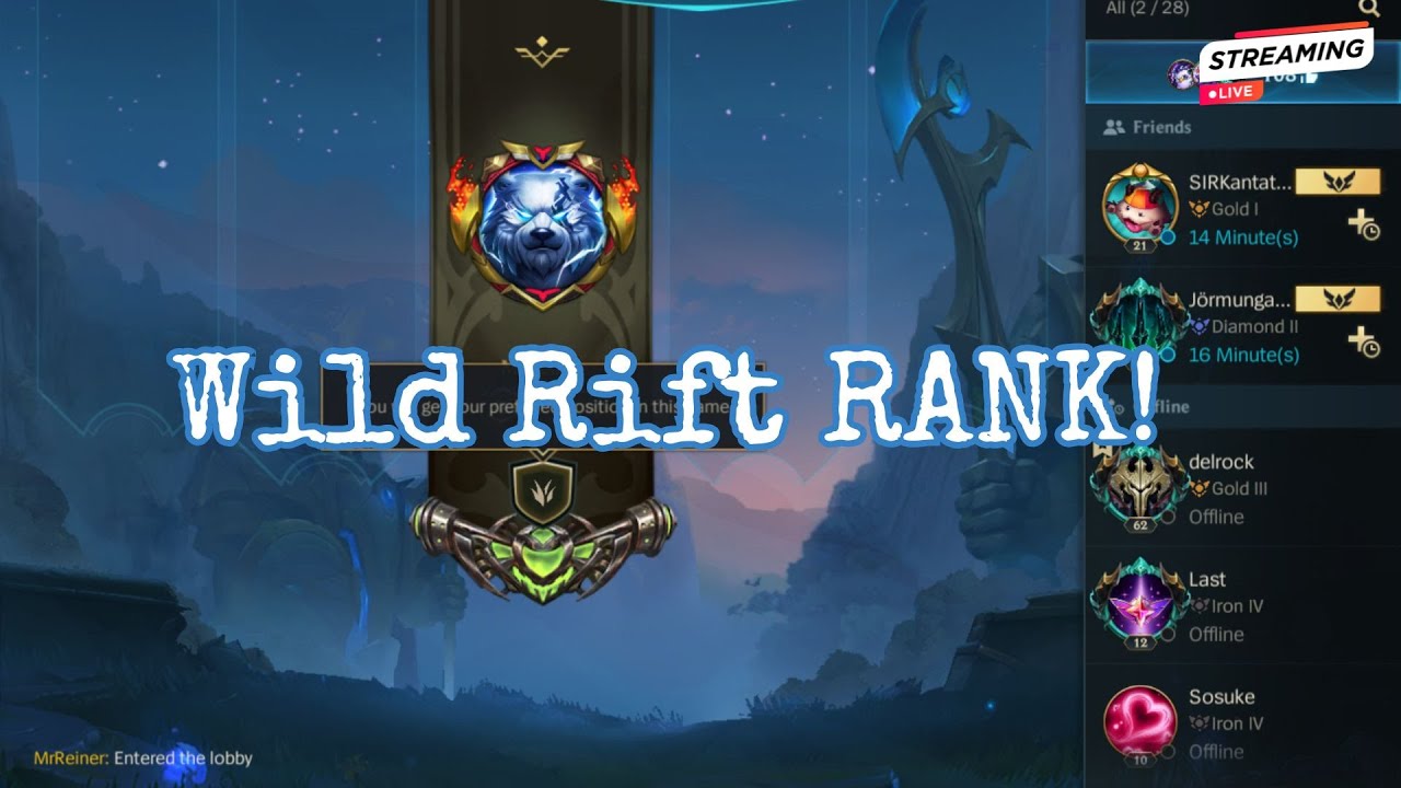 LIVE 🔴 Wild rift - rank road to high rank - YouTube