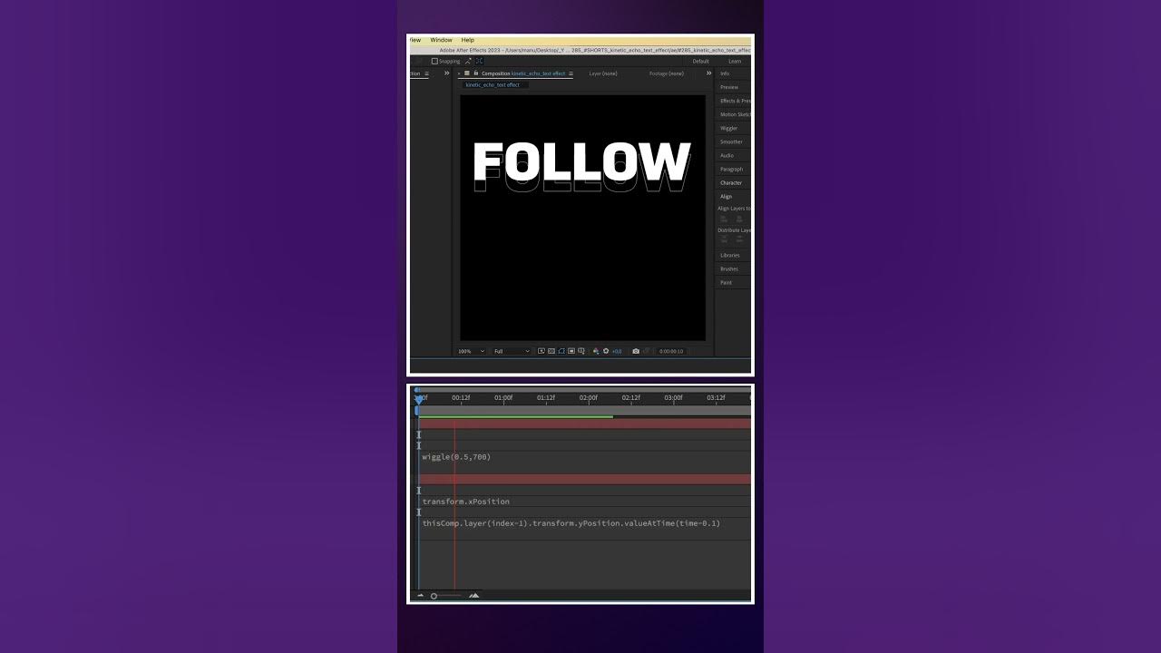 Kinetic Echo Text Effect | After Effects Tutorial - YouTube
