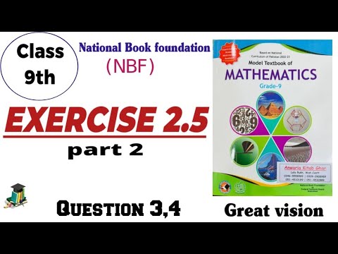 Exercise 2.5 part 2 class 9th new book | national Book foundation ...