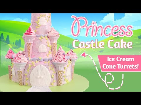 How to Make An Easy Princess Castle Cake - YouTube