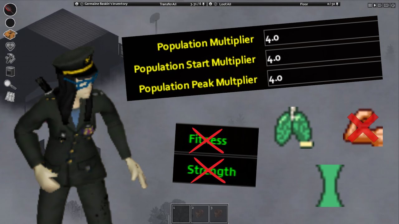 Escape insane population in the fog with zero fitness and strength ...