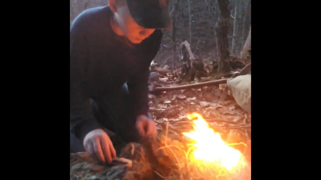 Practicing Fire making skills | The Young Outdoorsman - YouTube