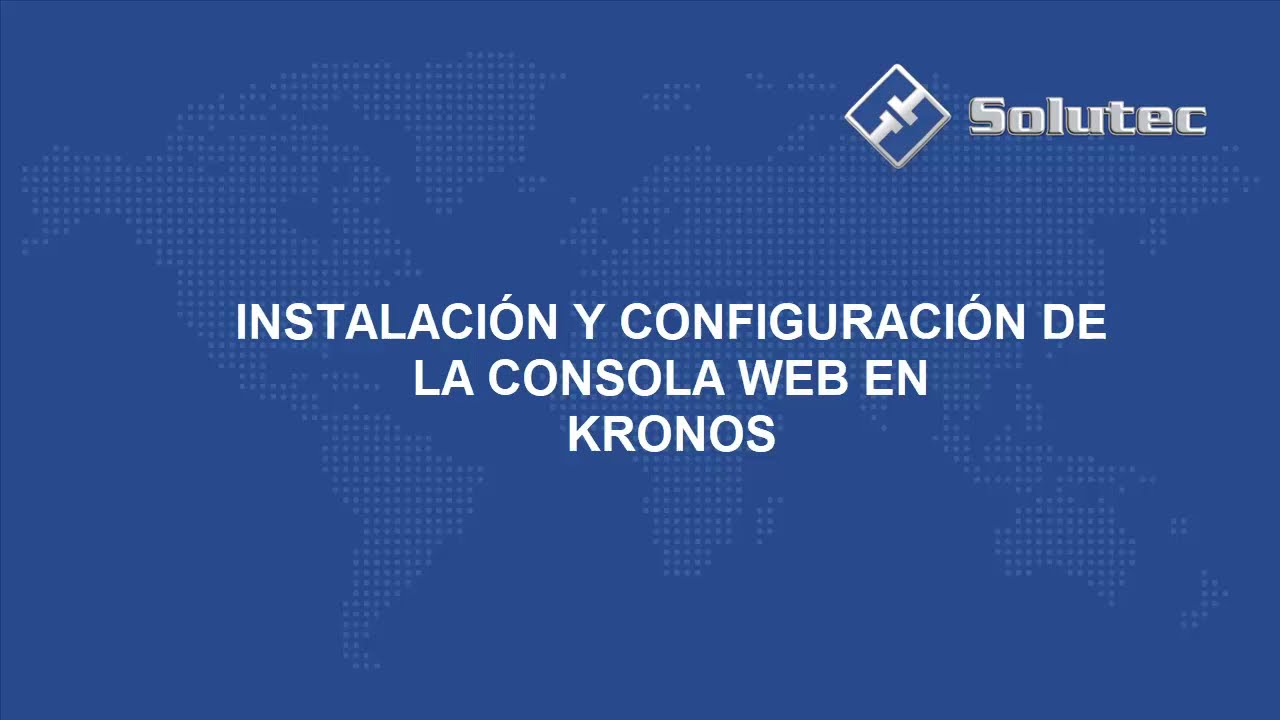 🔴 Configuración de la consola Web en Kronos - YouTube