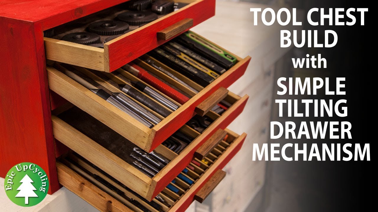 Machinist Tilting Drop-Down Drawer Tool Chest Made From Scrap - YouTube