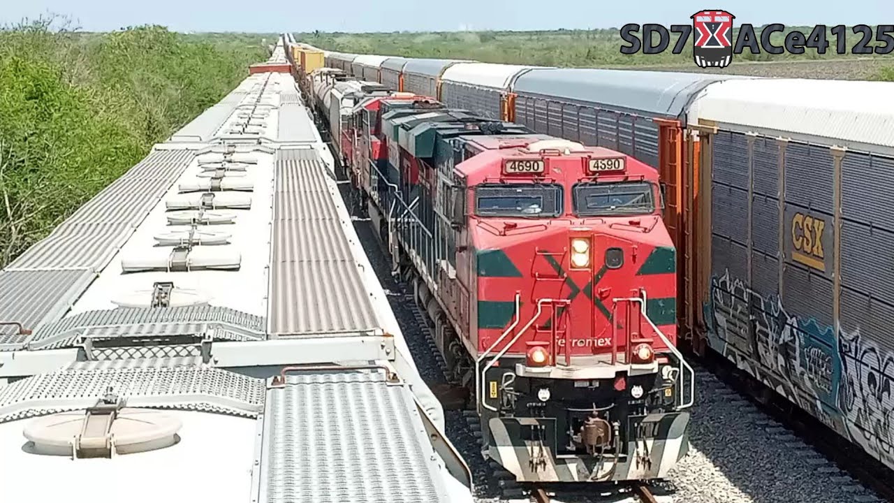 FXE 4690 Cab ride!🚂 Trenes con 5 Maquinas y Remotas! FXE 4119 K5LLA! FXE 4636 Persecución! - YouTube
