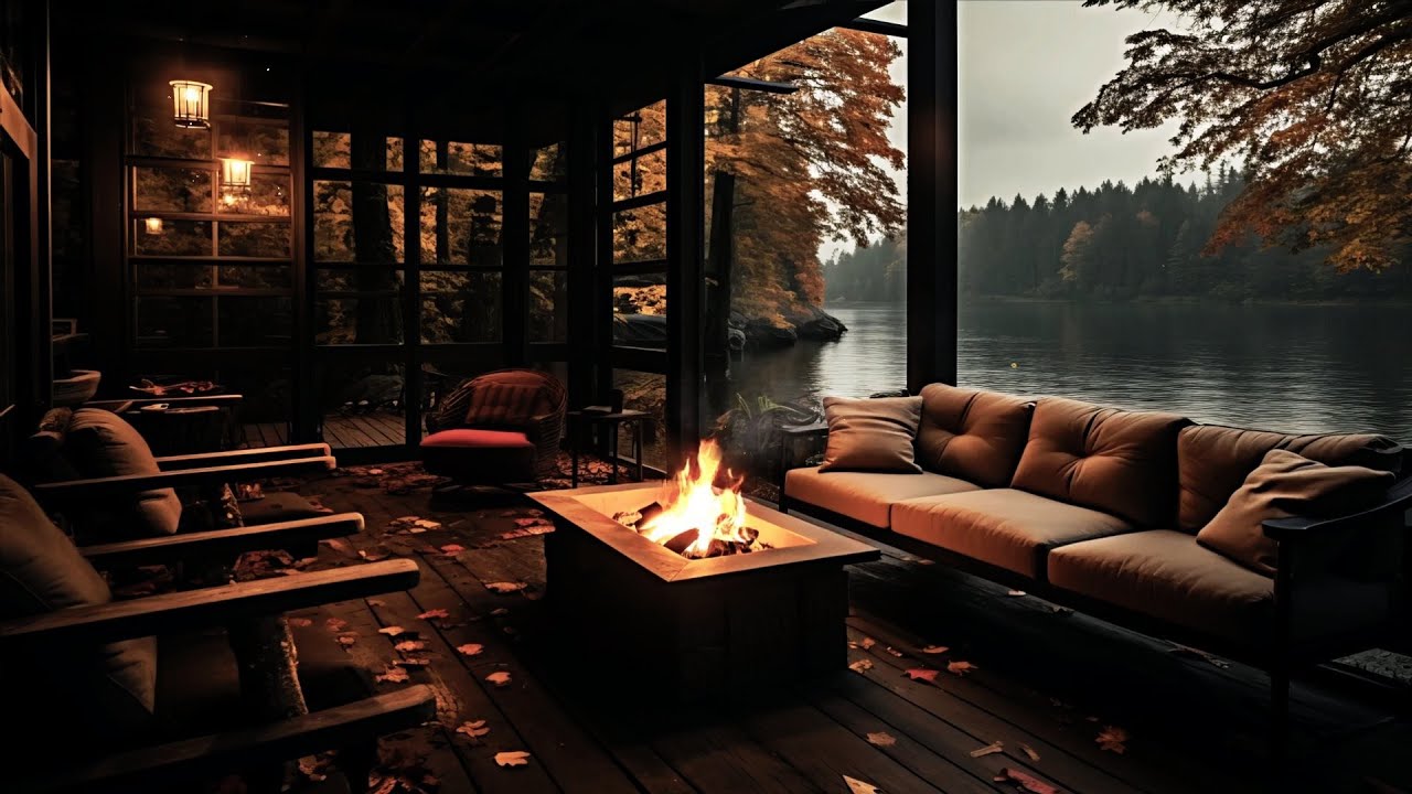 Cozy Cabin in the Forest with Bonfire Sounds - YouTube