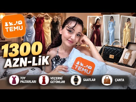 #ad TEMU 1300 AZN-LİK TOY PALTARLARI👗VEÇERNİ GEYİMLƏR💃SAATLAR⌚️ÇANTA👜AYSELSHAH