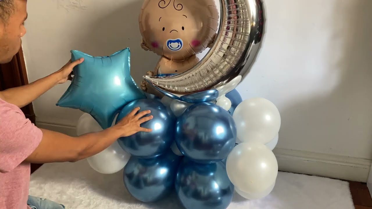 BOUQUET DE GLOBOS PARA NACIMIENTO DE BEBÉ O BABY SHOWER / Decoracion ...