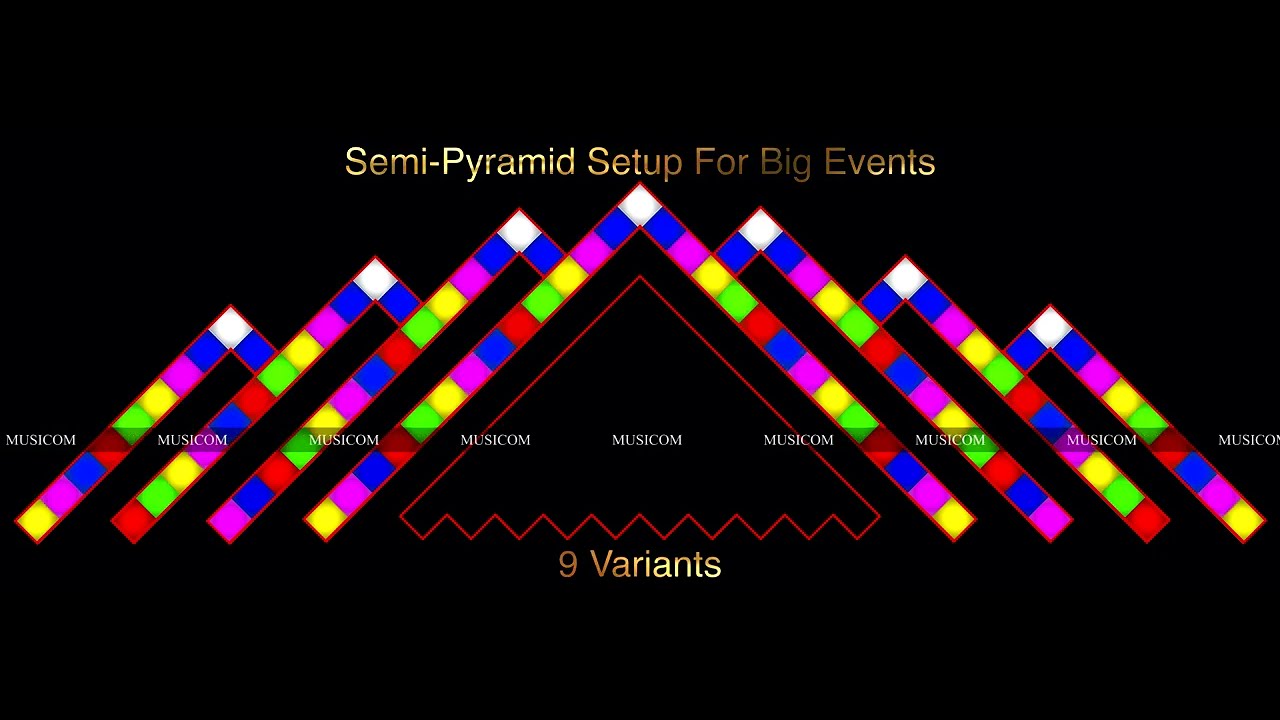 #198 Semi-Pyramid Setup | 9 Variants | Led Mapping | By Musicom - YouTube