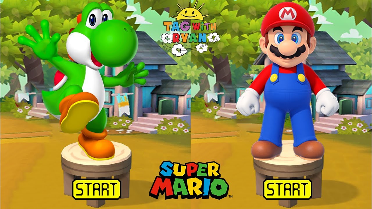 Tag with Ryan - New Super Mario Bros Yoshi vs Super Mario Costume Mod ...