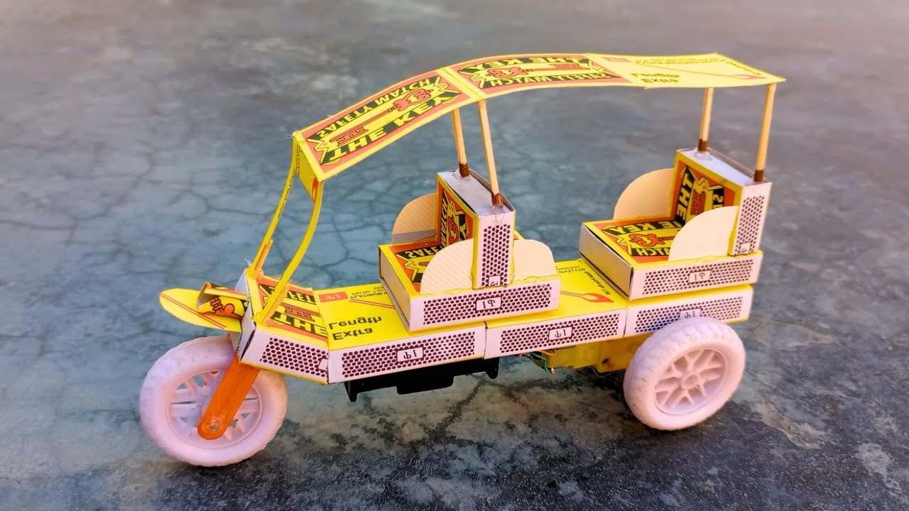 Create Your Own Tuk Tuk Rickshaw Toy with a Simple Matchbox | How to ...