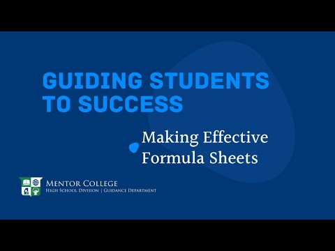 Making Effective Formula Sheets for Assessments - YouTube