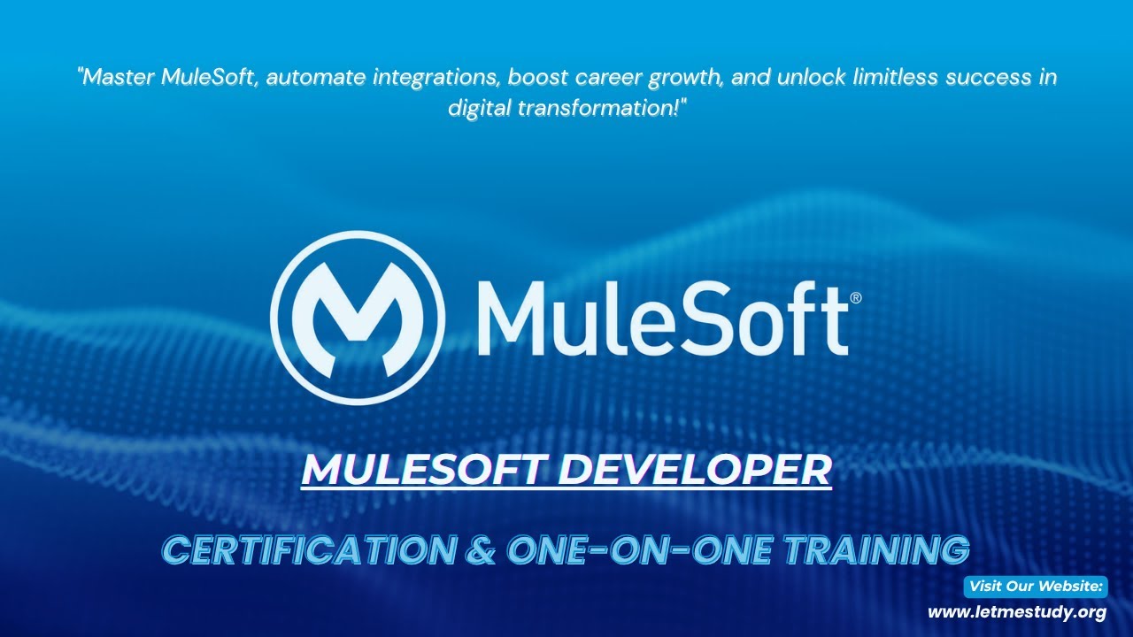 🔗 MuleSoft Developer Certification Training - YouTube