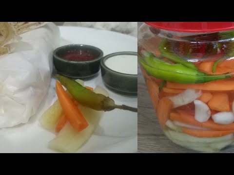 Arabic pickle//Shawarma Pickles Recipe//veg pickle - YouTube