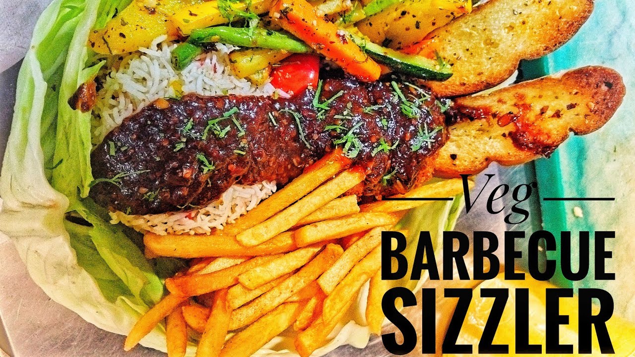 Veg sizzler/veg sizzler in Barbecue sauce /best indian Restaurant style ...