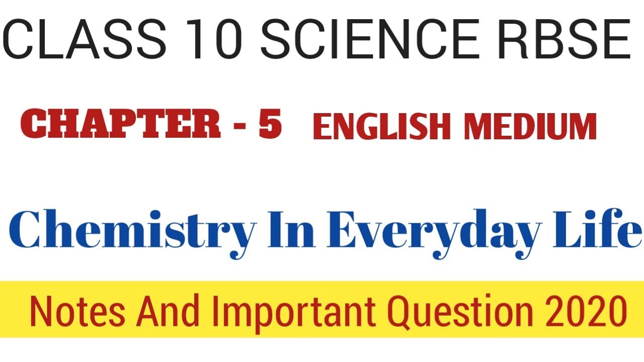 Class 10 Science Rbse English Medium || Chapter 5 Notes || Chemistry ...