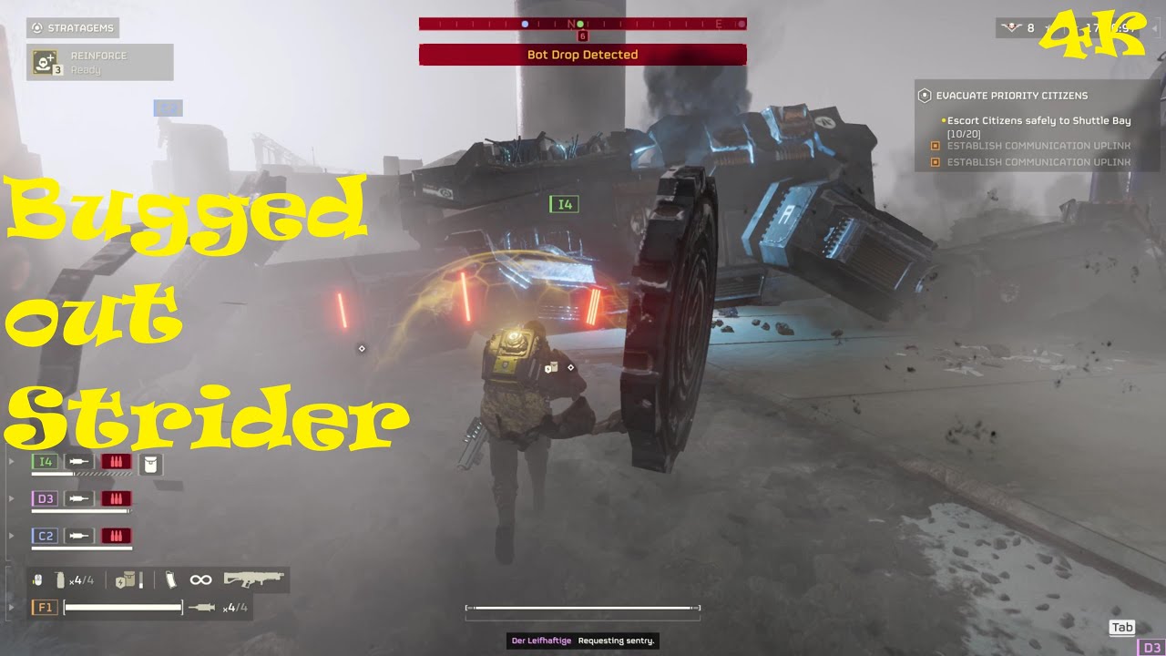 Funny glitched out Automaton Factory Strider in Helldivers 2 - YouTube