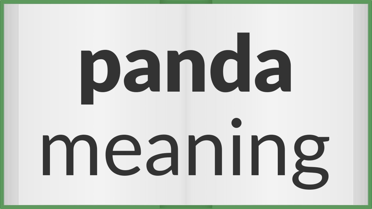 Panda | meaning of Panda - YouTube