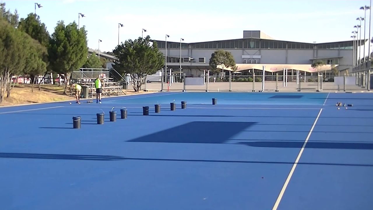 Resurfacing of the Netball SA Outdoor Courts - Stage 1 - YouTube